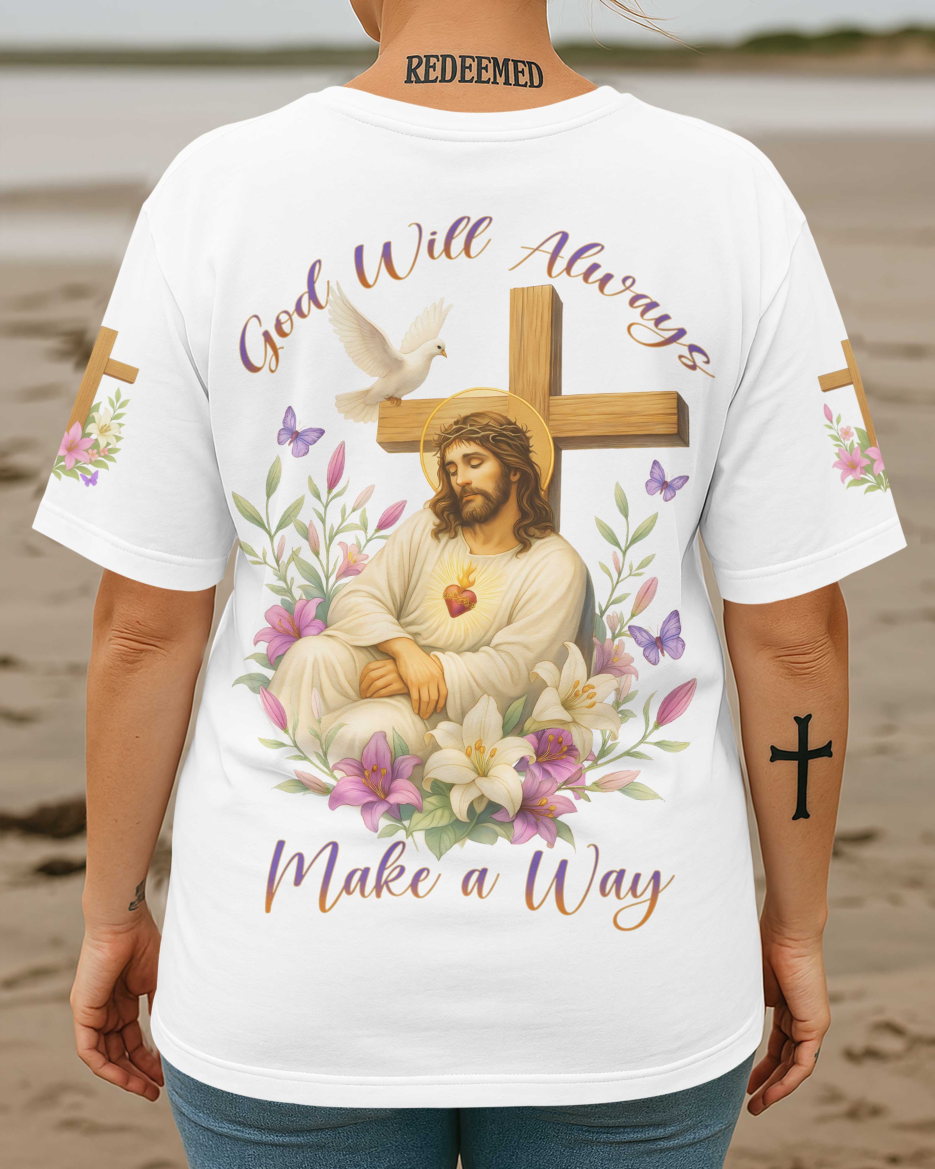 God Will Always Make A Way All Over Print T-Shirt – Christcolor