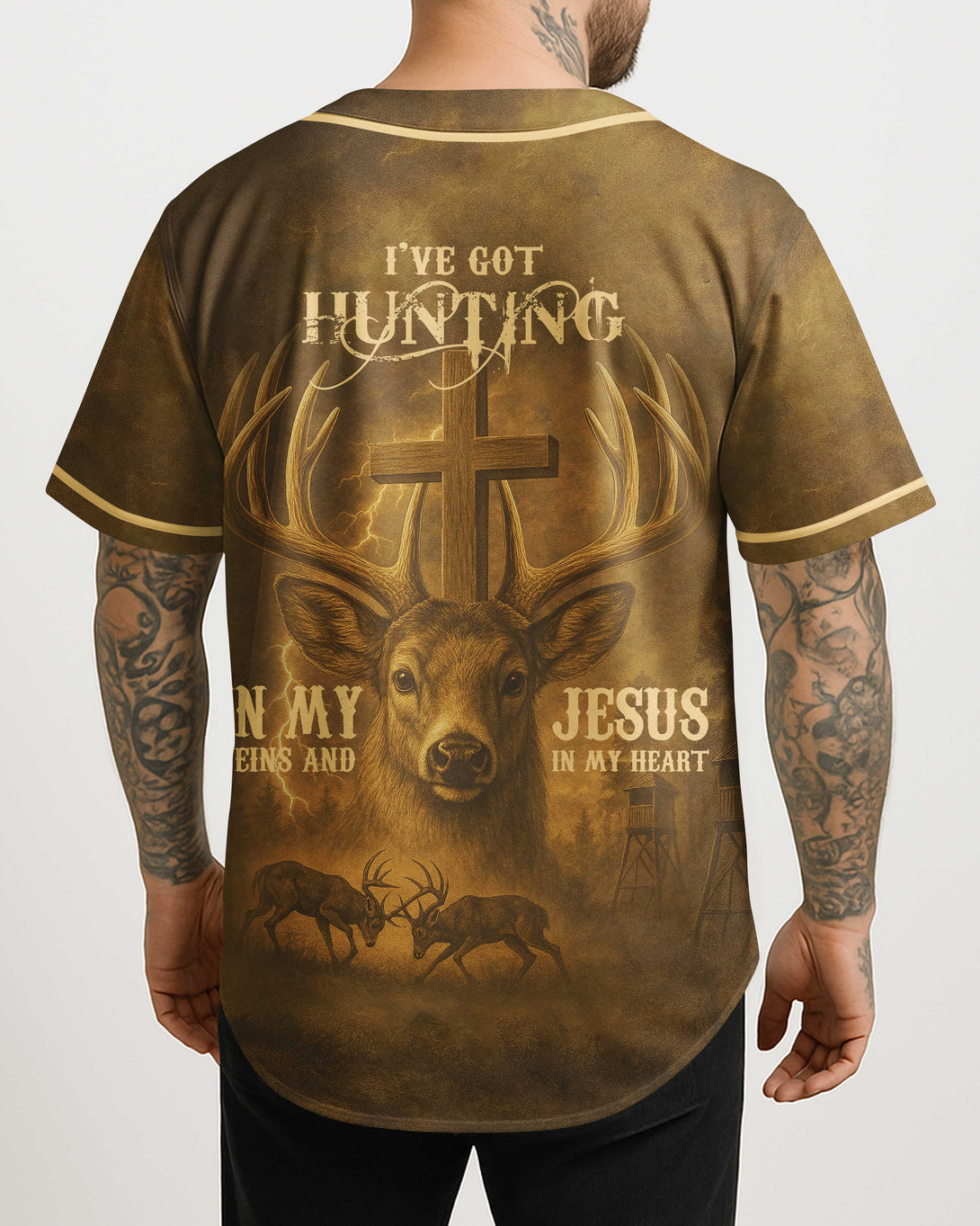 I've Got Hunting In My Veins And Jesus In My Heart Jersey – Christcolor